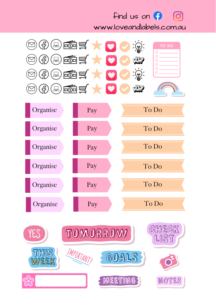 Planner Stickers for Your Desk, Home or Car – Love and Labels
