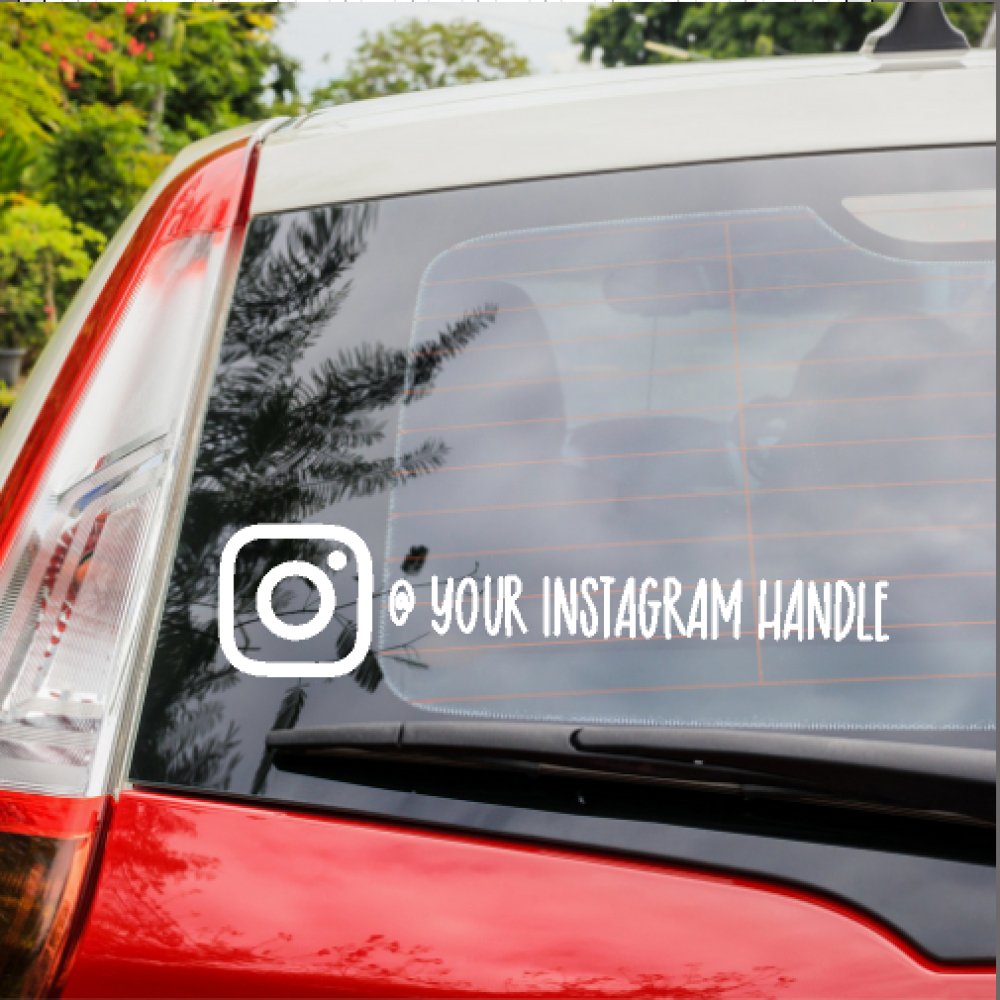 Car Window Sticker - Instagram Handle – Love and Labels