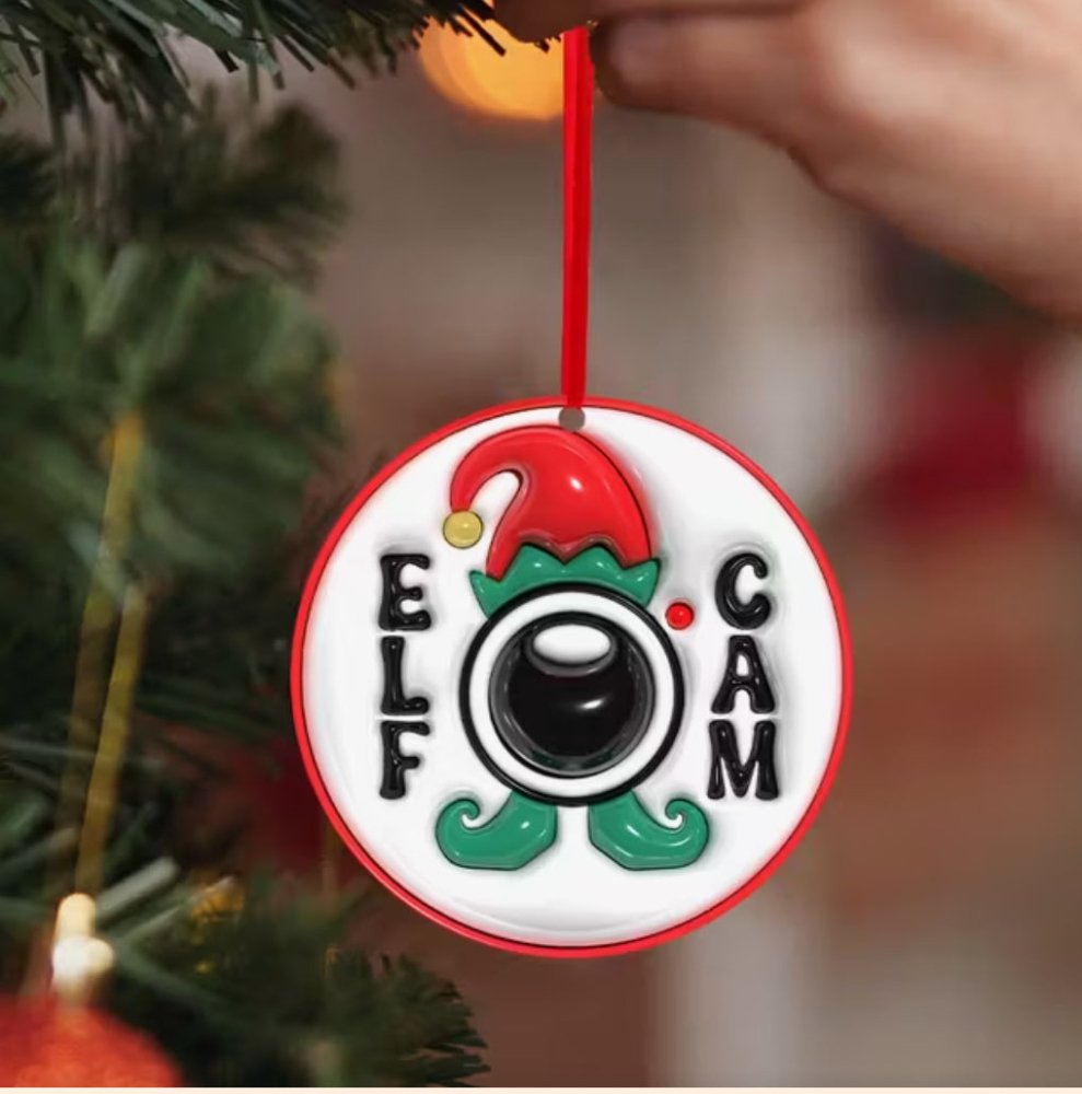 Elf Cam Bauble – Santa’s Elf Tracker Christmas Ornament – Love and Labels