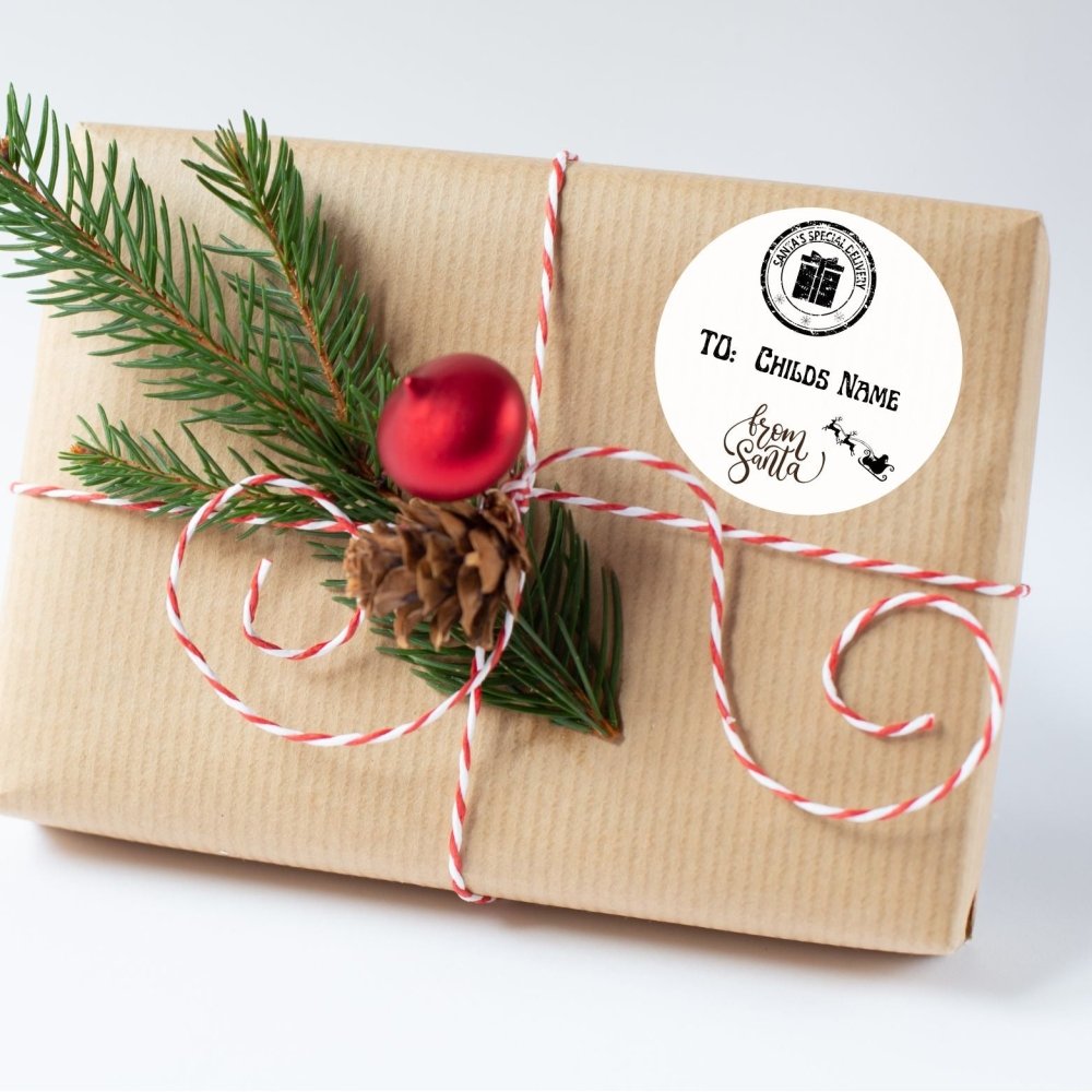 Personalised From Santa Christmas Stickers Australia – Love and Labels