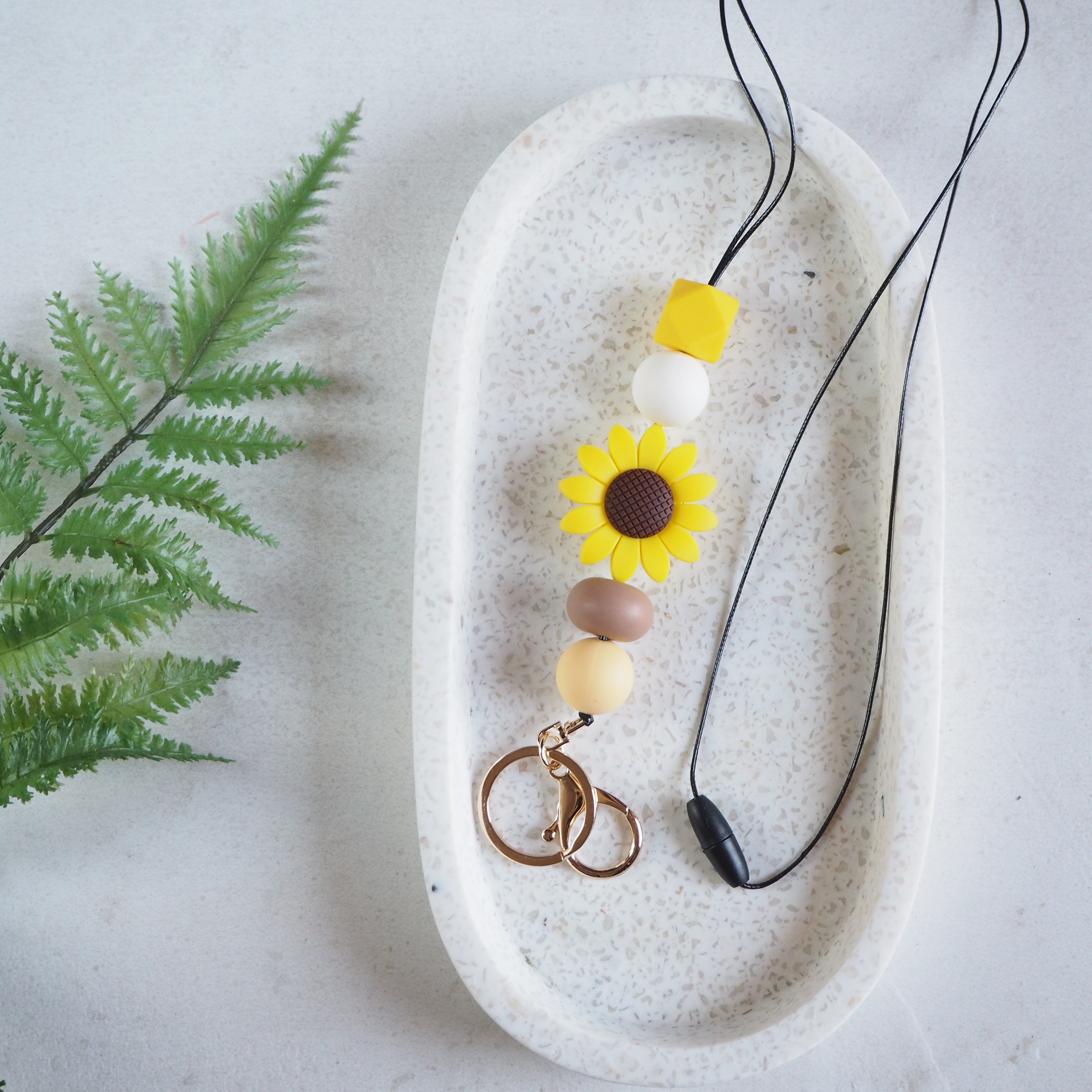 Happy Sunflower Yellow Lanyard - Love and Labels