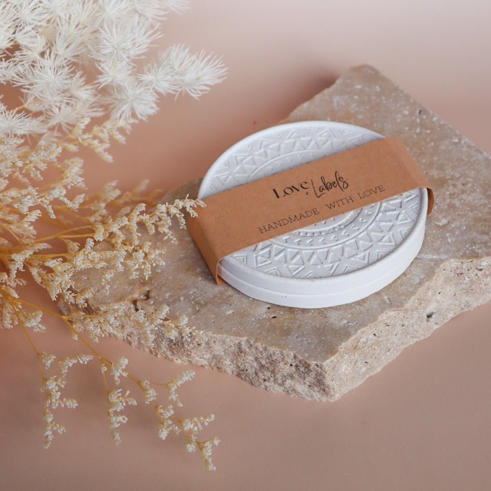 Handmade Ceramic Mandala Coasters Set - Love and Labels