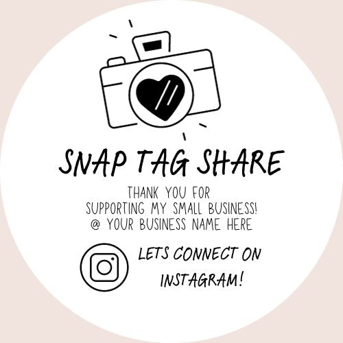 Snap Tag Share Stickers for Small Business – Love and Labels